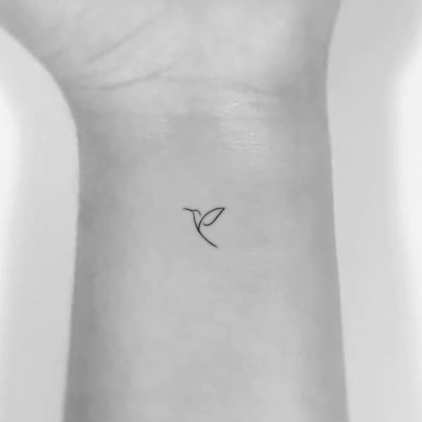 Hummingbird Fine Line Tattoo - Etsy UK