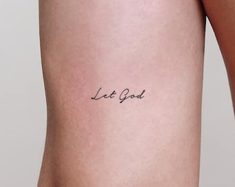 Let Go, Let God Temporary Tattoo set of 3 - Etsy
