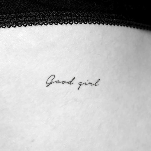 Good Girl Temporary Tattoo set of 3 - Etsy