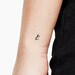 Handwritten Lowercase T Letter Temporary Tattoo (set of 3) - Etsy