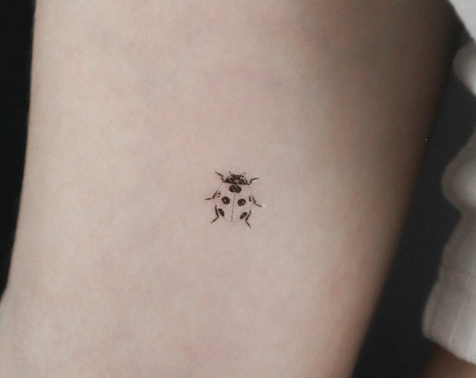 Cute Small Red Ladybug Temporary Tattoo / Dainty Ladybird Lady Beetle ...