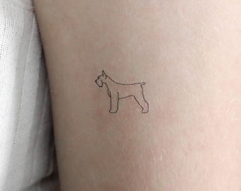 Schnauzer Temporary Fake Tattoo Sticker set of 2 - Etsy