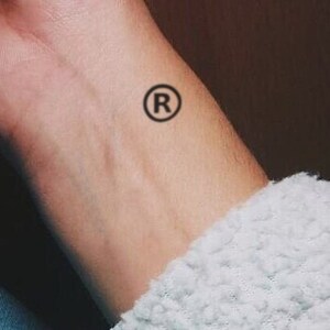 Registered Trademark Symbol Temporary Tattoo set of 3 - Etsy