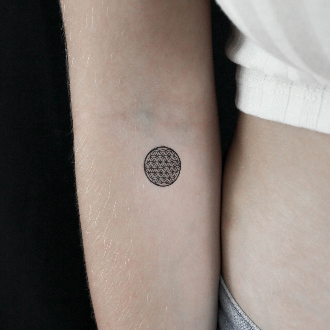 Small Flower of Life Temporary Tattoo (set of 3) - Etsy
