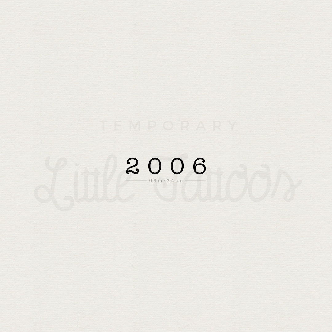 2006 Birth Year Temporary Tattoo set of 3 - Etsy
