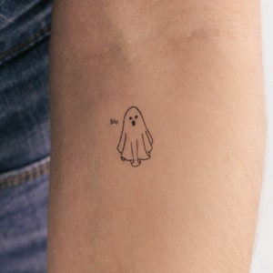 Boo Ghost Temporary Tattoo (set of 3) - Etsy