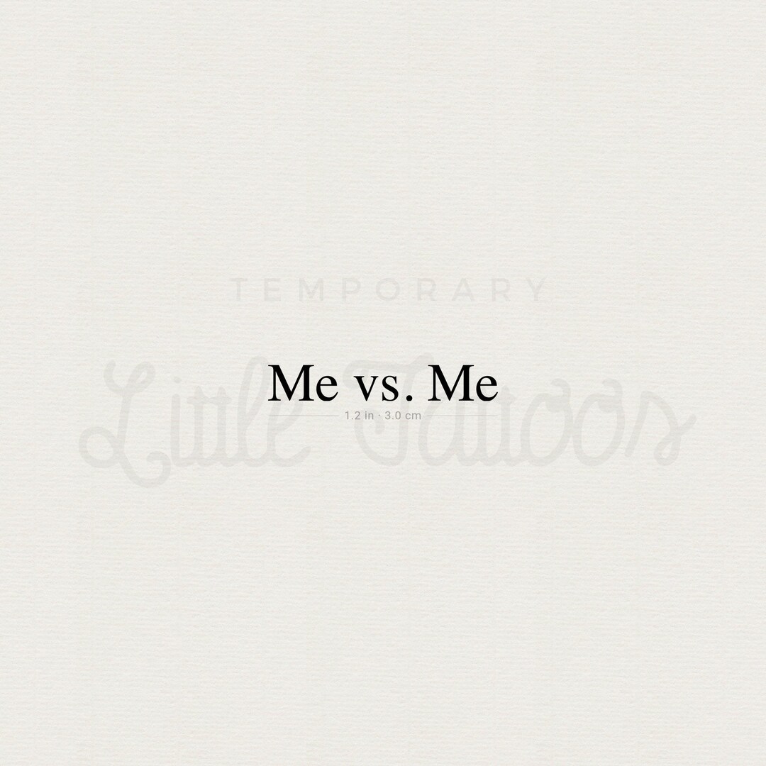 Me Vs. Me Temporary Tattoo set of 3 - Etsy