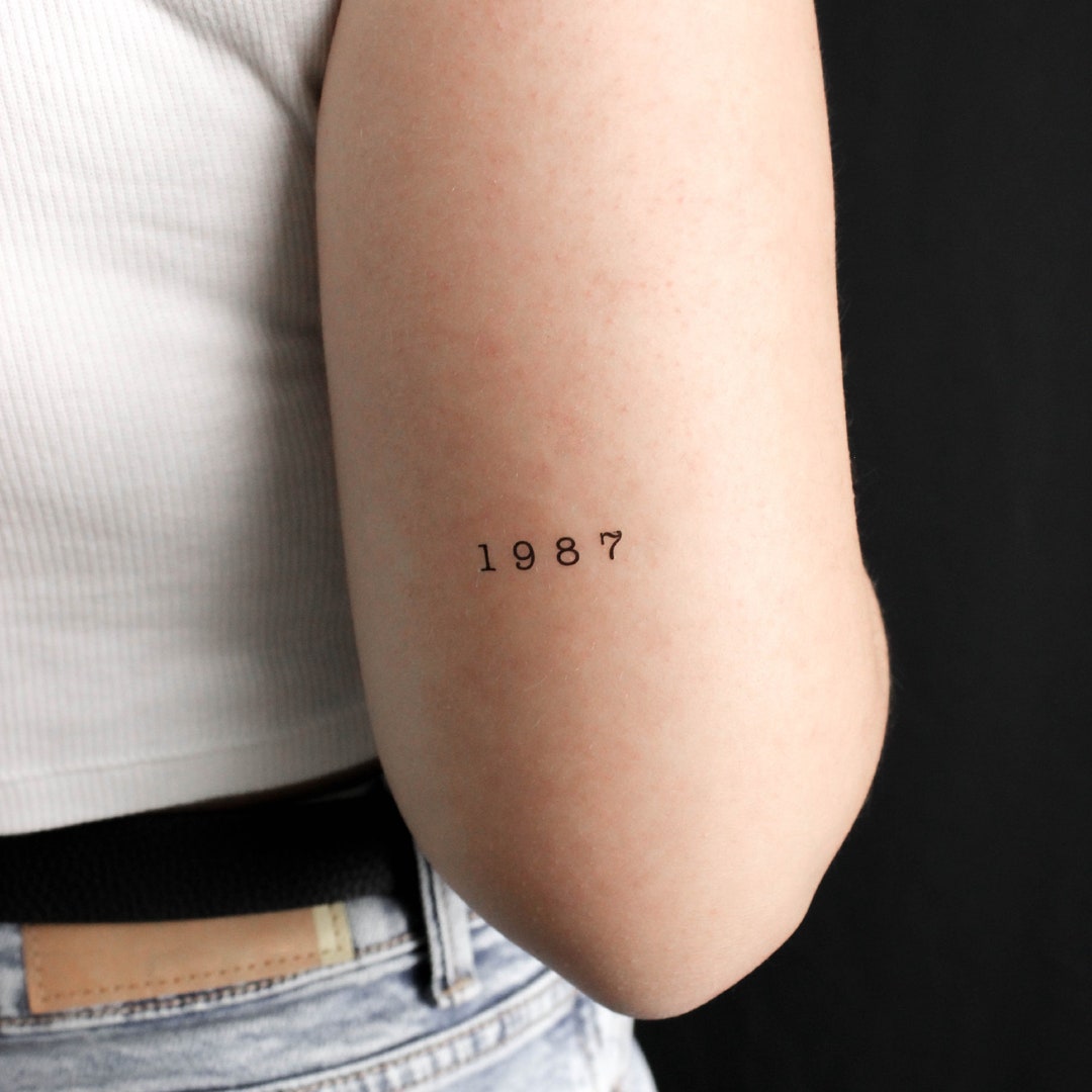 1987 Birth Year Temporary Tattoo (set of 3) - Etsy