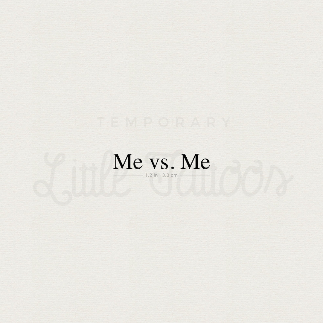 Me Vs. Me Temporary Tattoo set of 3 - Etsy