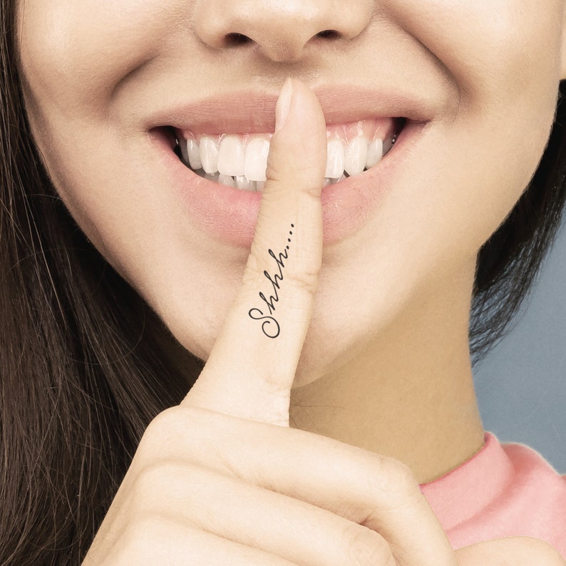 Shhh... Temporary Tattoo set of 3 - Etsy
