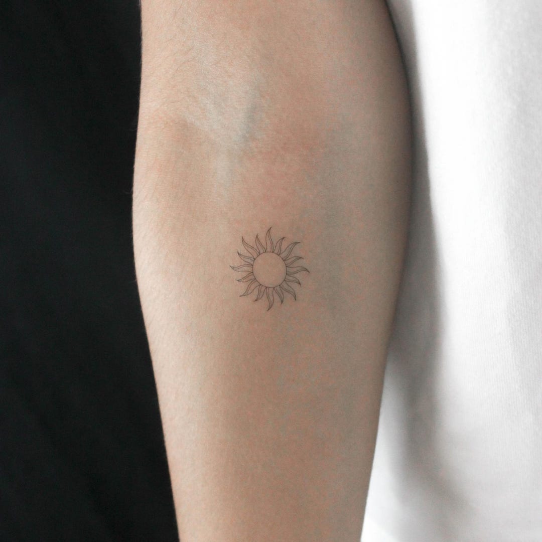Small Sun by 1991.ink Temporary Tattoo (set of 3) - Etsy
