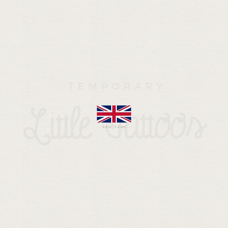 Small Union Jack Temporary Tattoo set of 3 - Etsy
