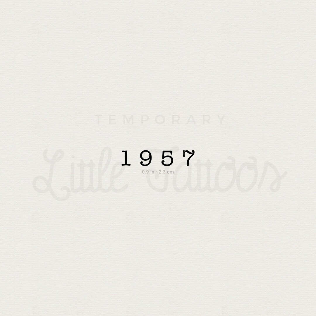 1957 Birth Year Temporary Tattoo set of 3 - Etsy