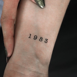 1983 Birth Year Temporary Tattoo (set of 3) - Etsy