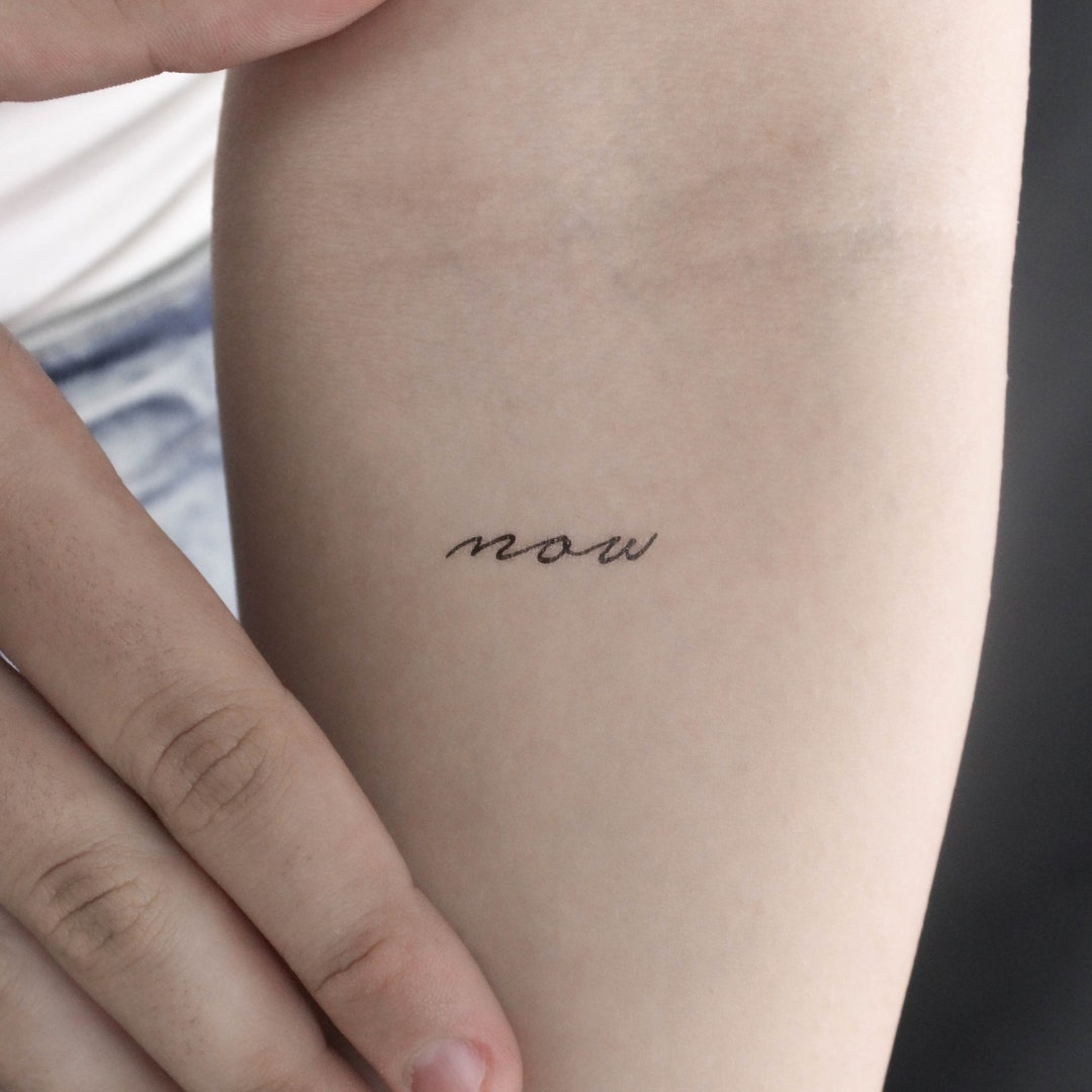 Now Temporary Tattoo (set of 3) - Etsy
