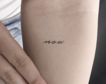 Life is Now Temporary Tattoos Set of Two Quote Temporary Tattoo Word ...