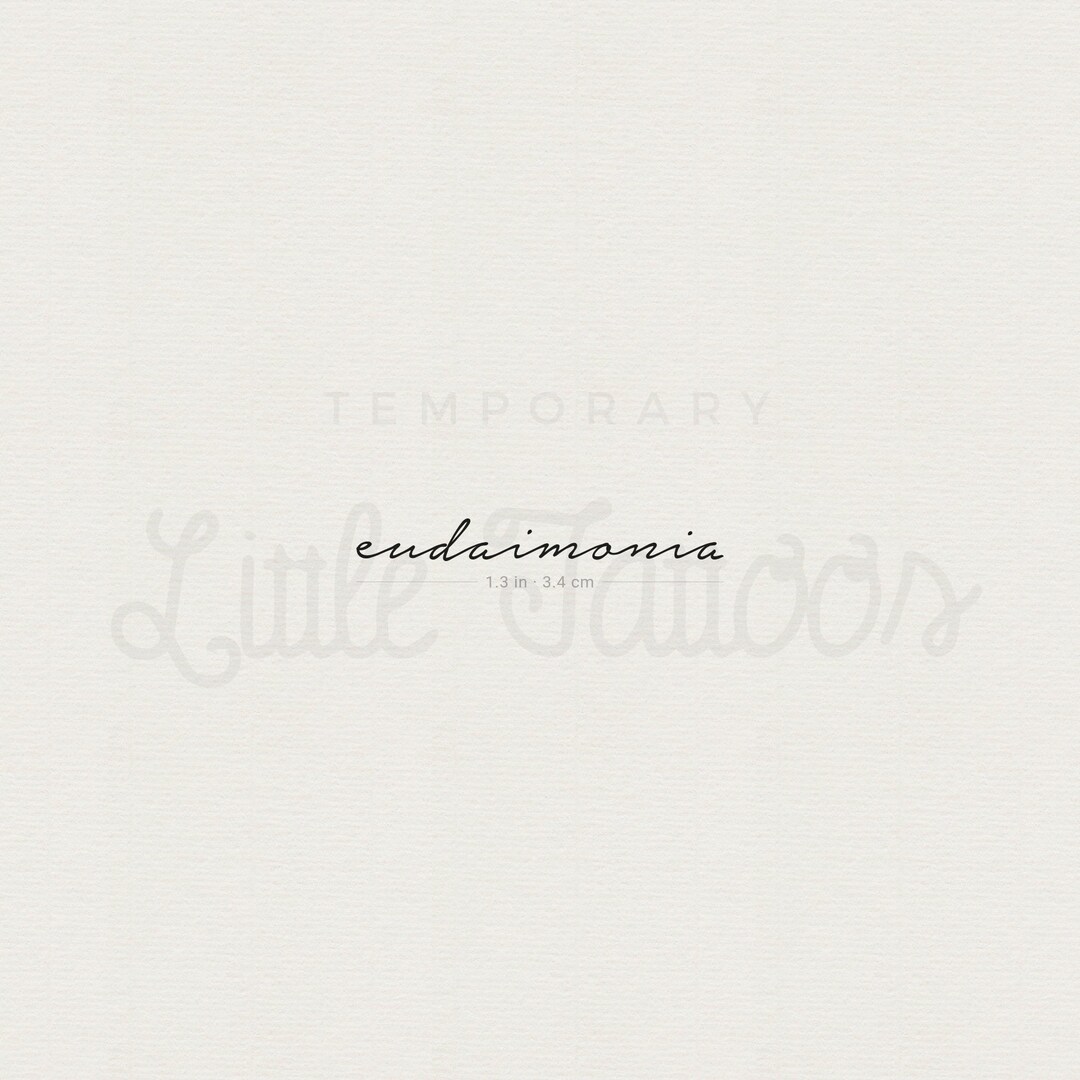 Eudaimonia Temporary Tattoo set of 3 - Etsy