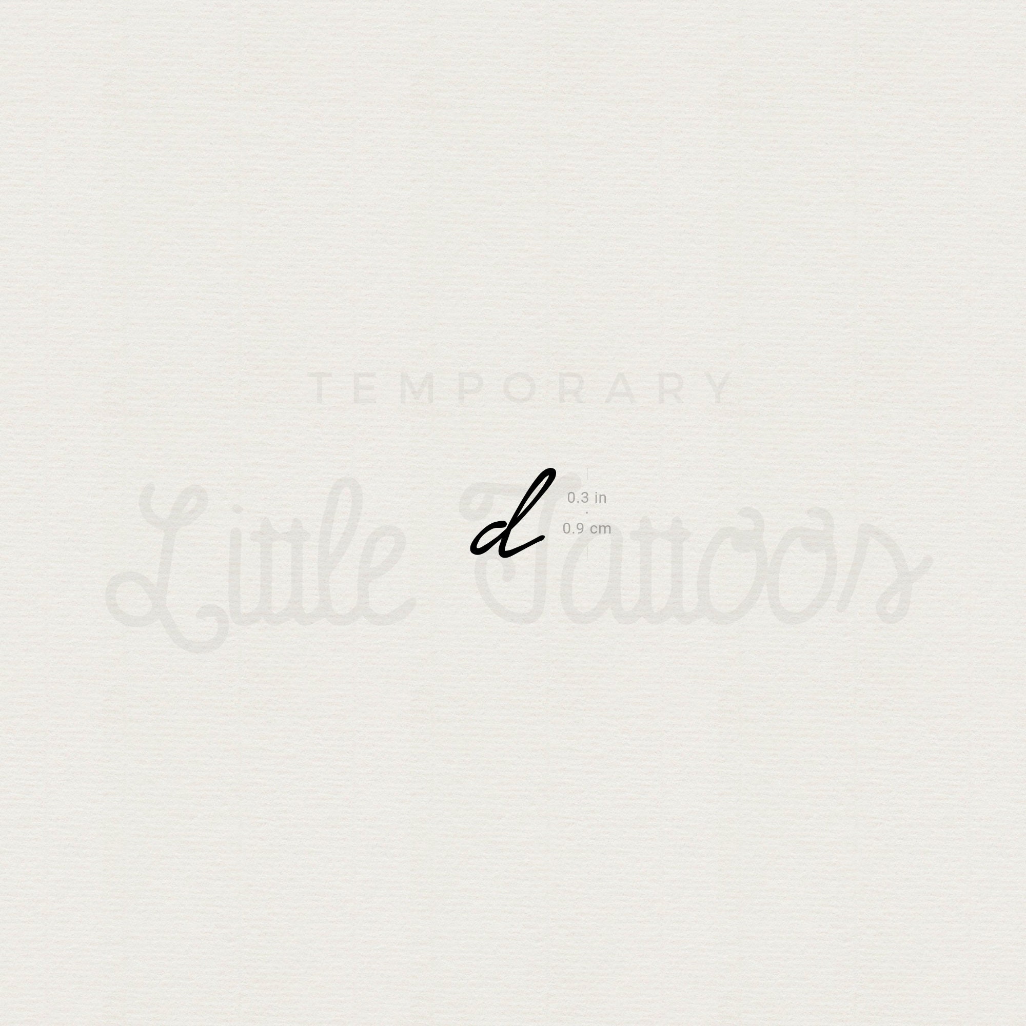 Cursive D Tattoo