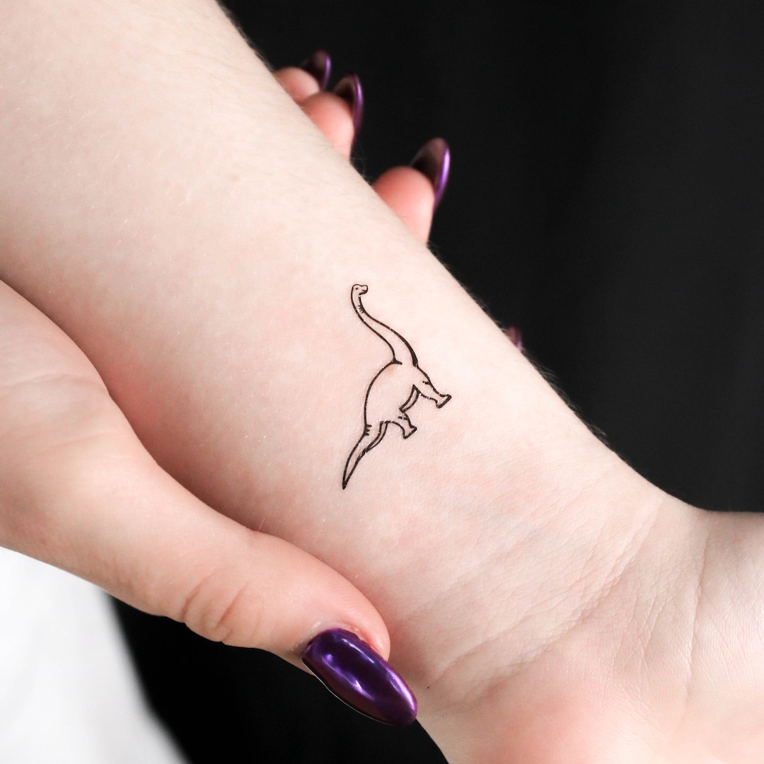 Brontosaurus Temporary Tattoo (set of 3) - Etsy