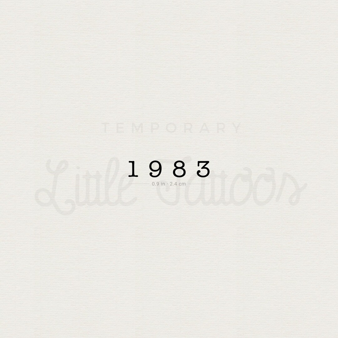 1983 Birth Year Temporary Tattoo set of 3 - Etsy Singapore