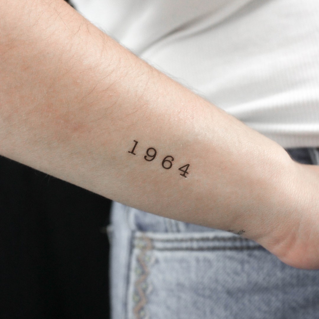 1964 Birth Year Temporary Tattoo (set of 3) - Etsy