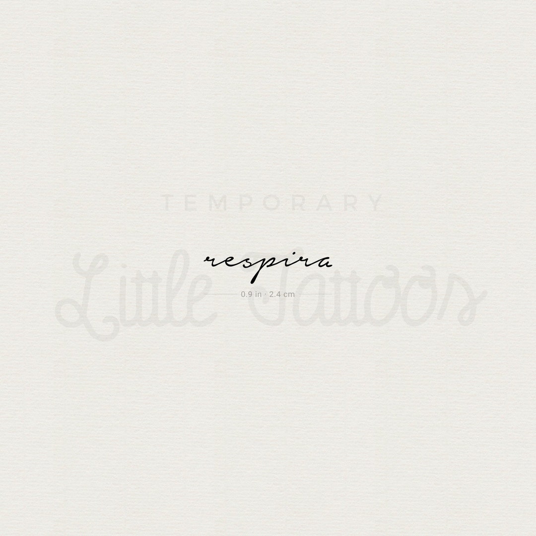Respira Temporary Tattoo set of 3 - Etsy
