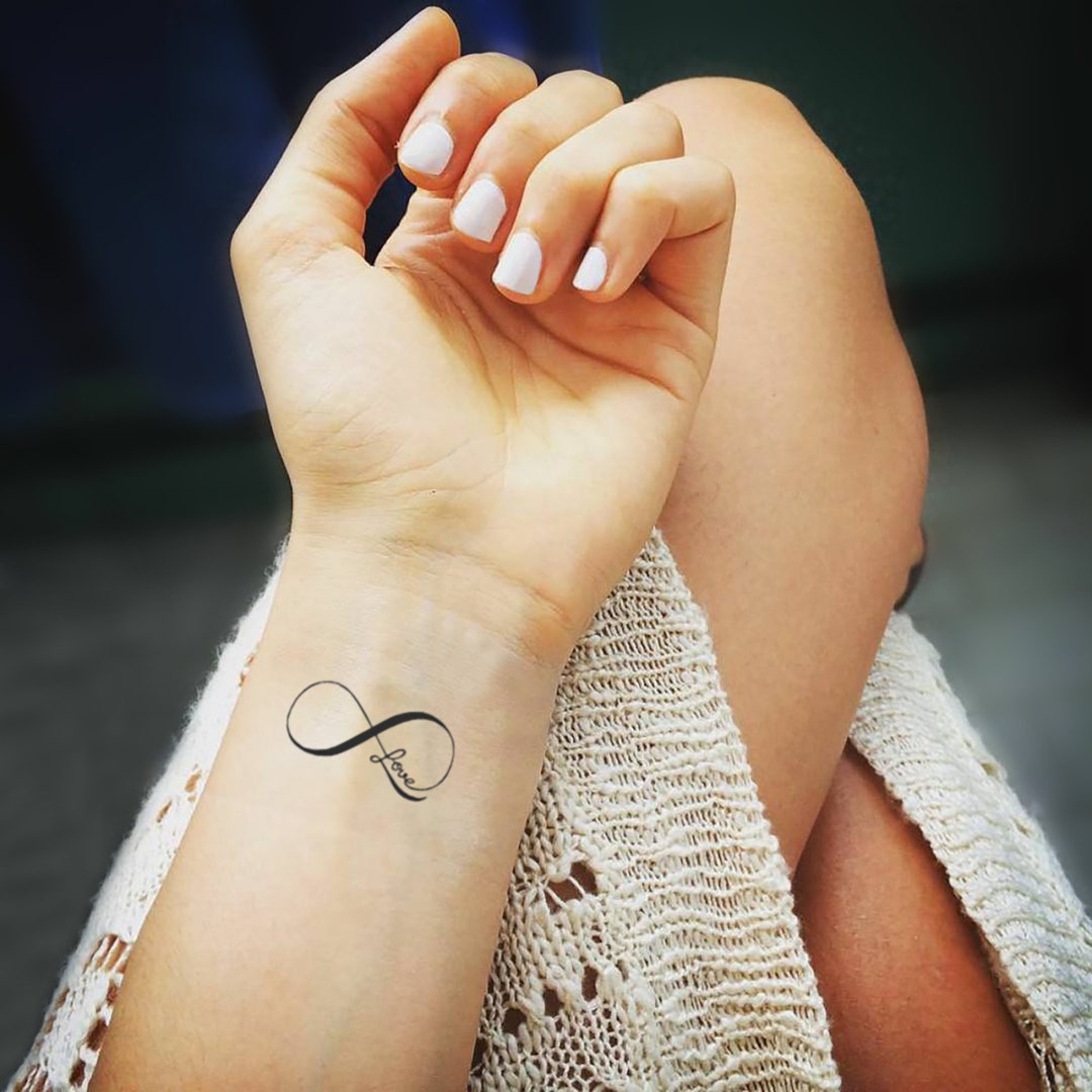 Infinity Love Temporary Tattoo set of 3 - Etsy
