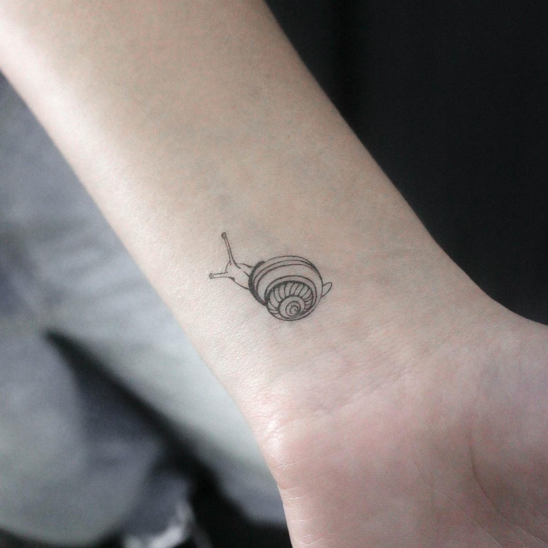 Snail Temporary Tattoo (set of 3) - Etsy