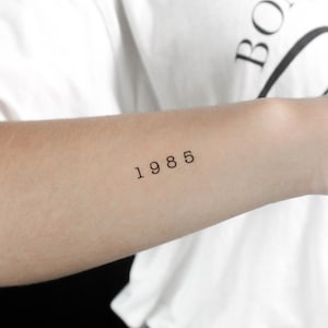 1985 Birth Year Temporary Tattoo (set of 3) - Etsy
