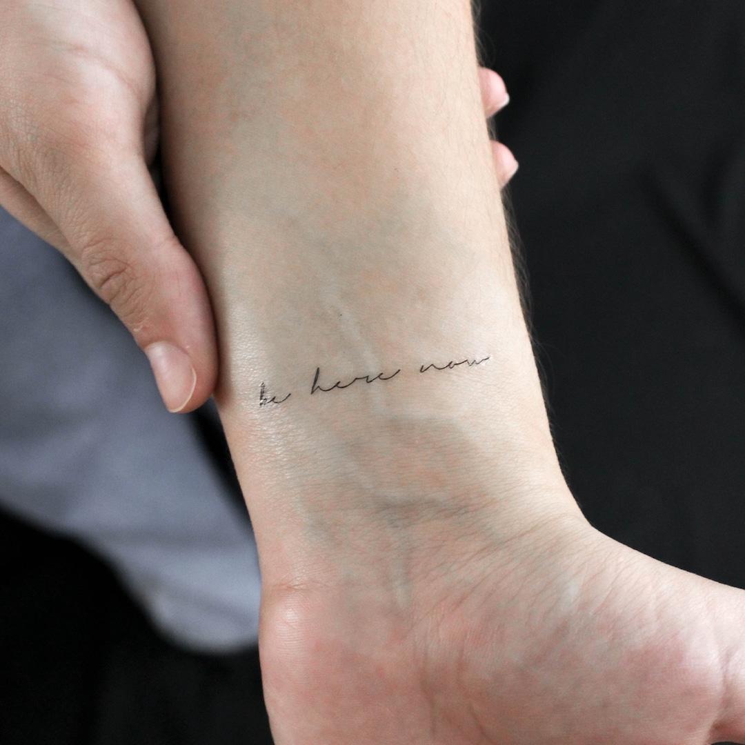 Be Here Now Temporary Tattoo (set of 3) - Etsy