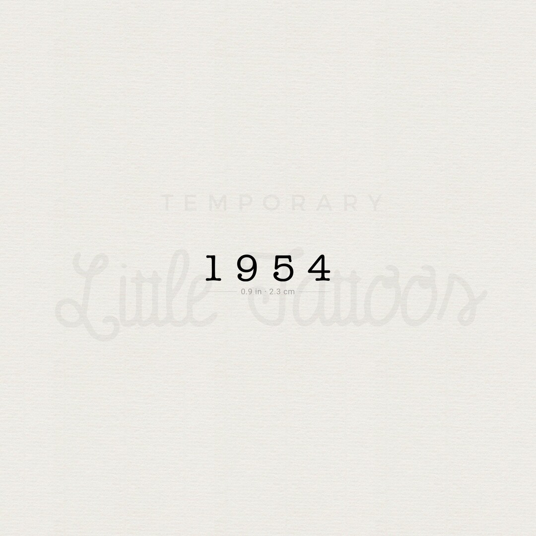 1954 Birth Year Temporary Tattoo set of 3 - Etsy