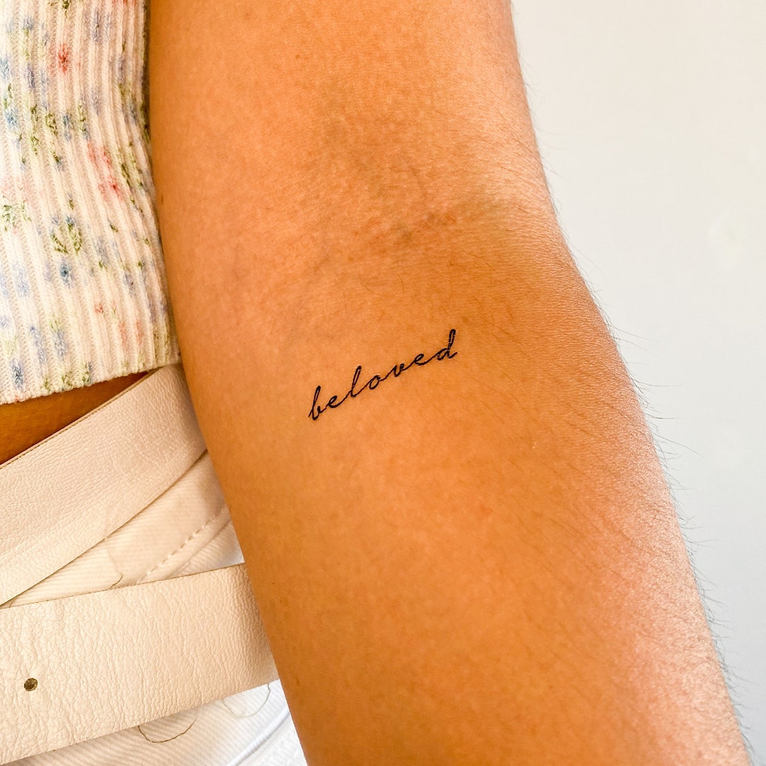 Beloved Temporary Tattoo (set of 3) - Etsy