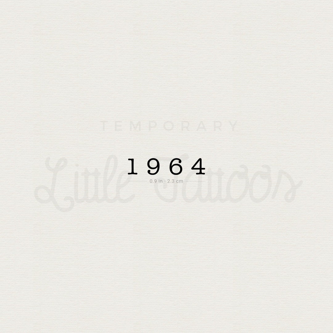 1964 Birth Year Temporary Tattoo set of 3 - Etsy