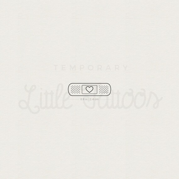 Love Plaster Bandage Temporary Tattoo set of 3 - Etsy