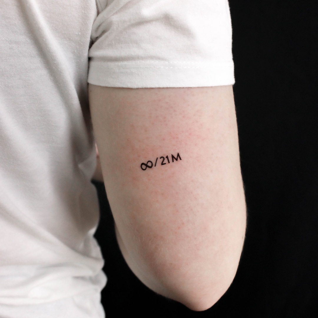 Infinity Divided by 21 Million Temporary Tattoo (set of 3) - Etsy