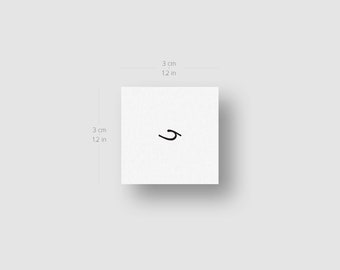 Handwritten Lowercase V Letter Temporary Tattoo set of 3 | Etsy