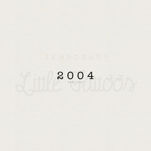 2004 Birth Year Temporary Tattoo set of 3 - Etsy