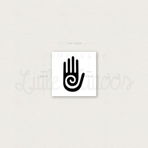 Healing Hand Hopi Symbol Temporary Tattoo (set of 3) - Etsy