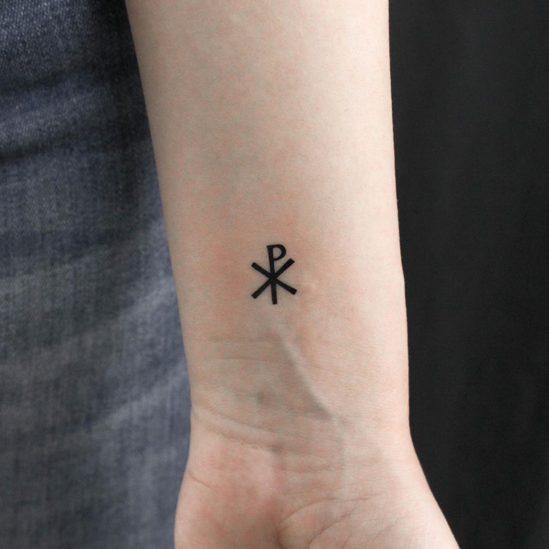 Small Chi Rho Temporary Tattoo (set of 3) - Etsy