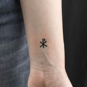 Small Chi Rho Temporary Tattoo (set of 3) - Etsy