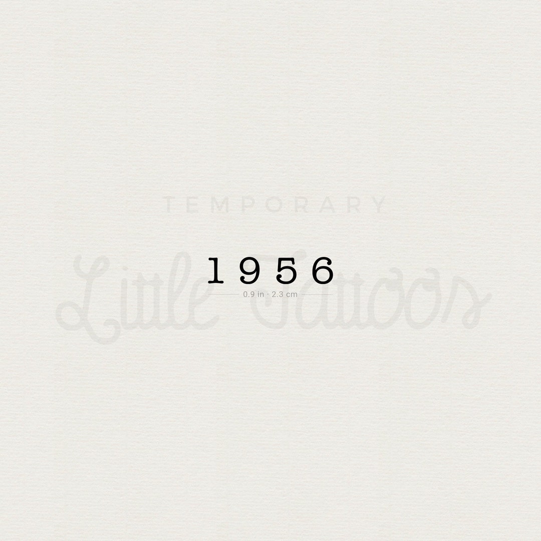 1956 Birth Year Temporary Tattoo set of 3 - Etsy
