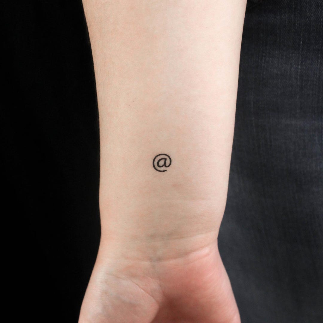At Sign @ Temporary Tattoo (set of 3) - Etsy