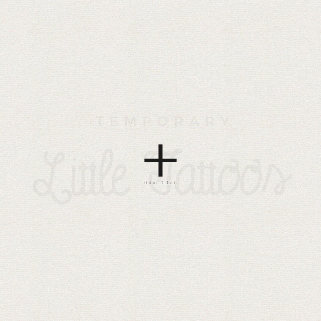 Plus Sign Temporary Tattoo set of 3 - Etsy