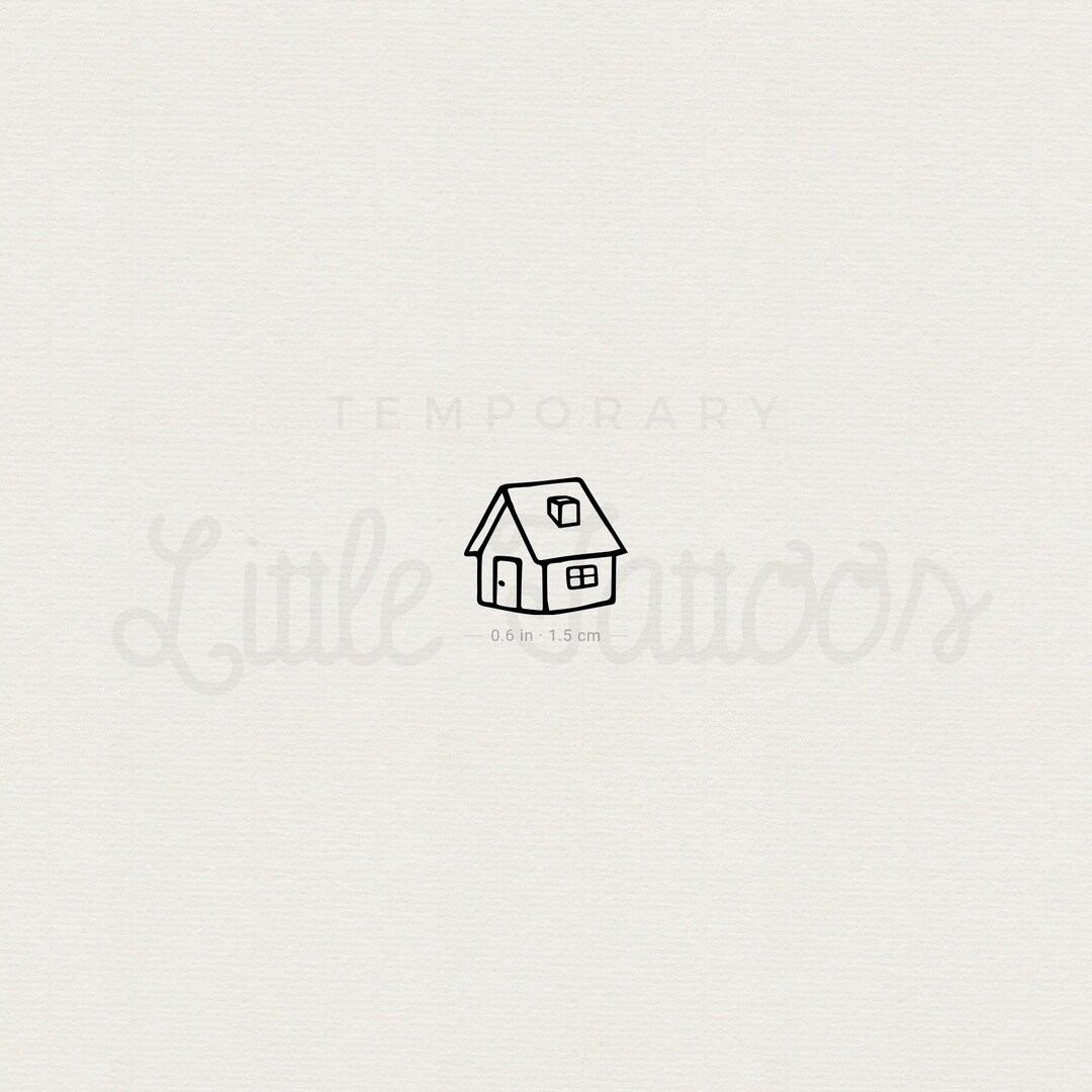 Tiny House Temporary Tattoo set of 3 - Etsy