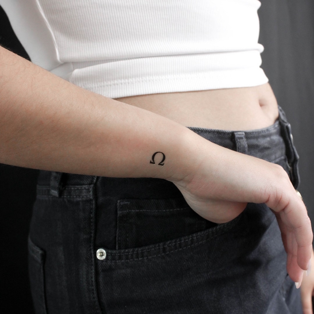 Greek Omega Letter Temporary Tattoo (set of 3) - Etsy UK