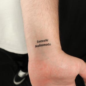 Satoshi Nakamoto Temporary Tattoo (set of 3) - Etsy
