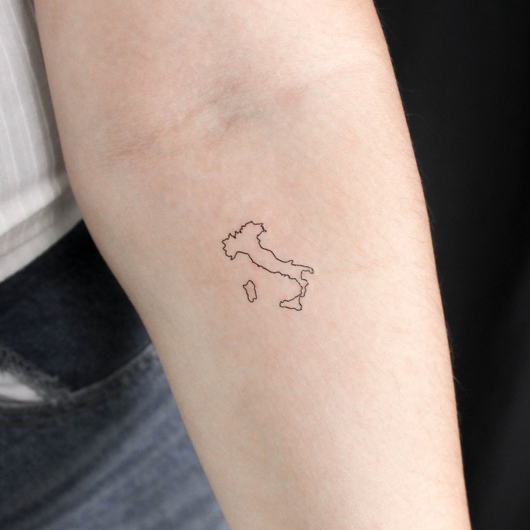 Map of Italy Temporary Tattoo (set of 3) - Etsy