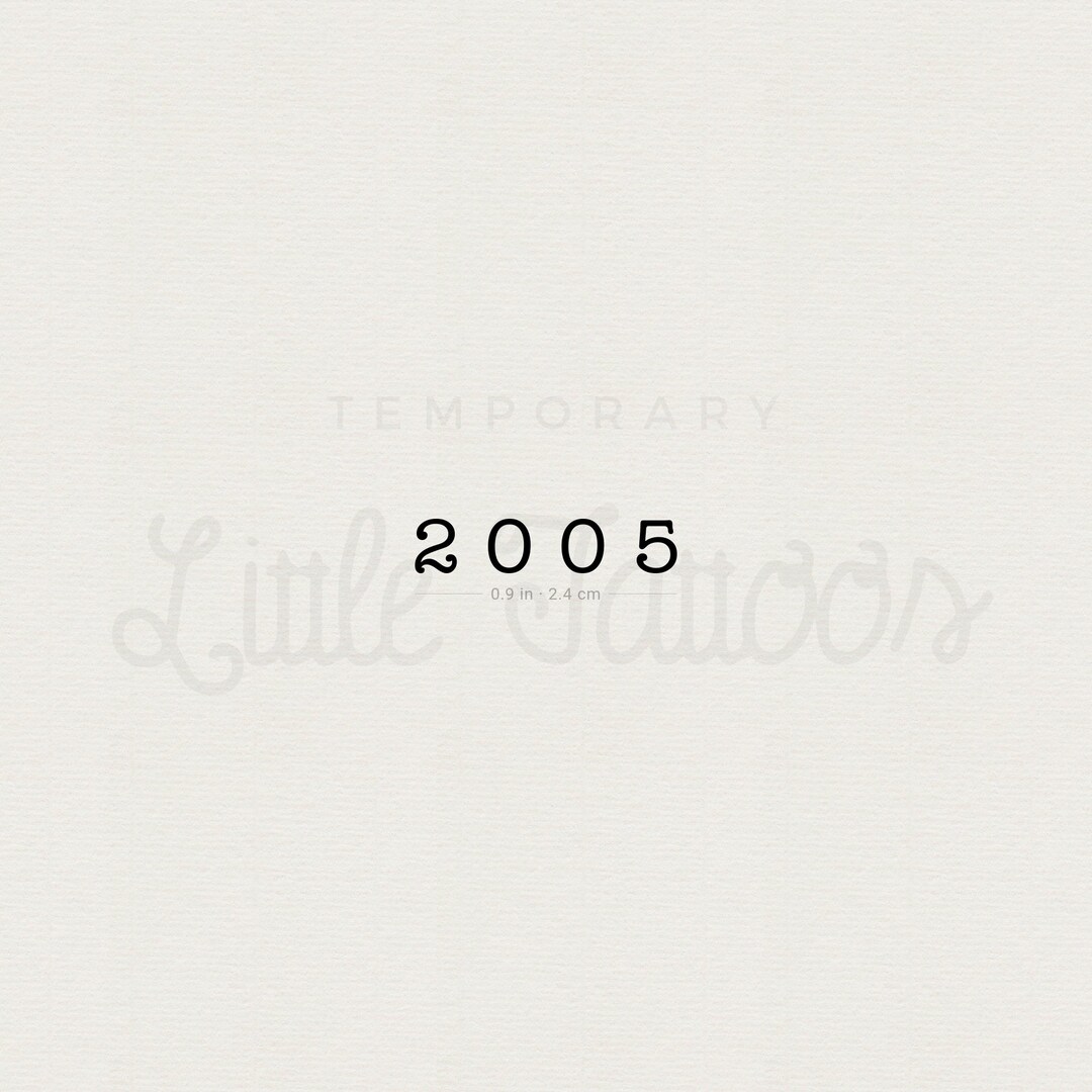 2005 Birth Year Temporary Tattoo set of 3 - Etsy