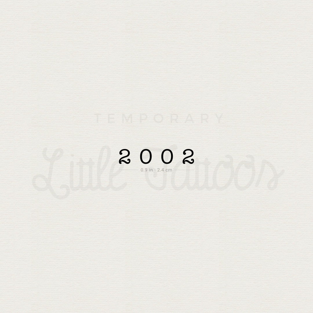2002 Birth Year Temporary Tattoo set of 3 - Etsy