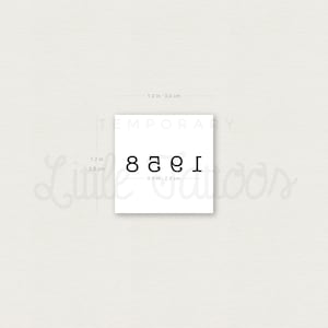 1958 Birth Year Temporary Tattoo (set of 3) - Etsy